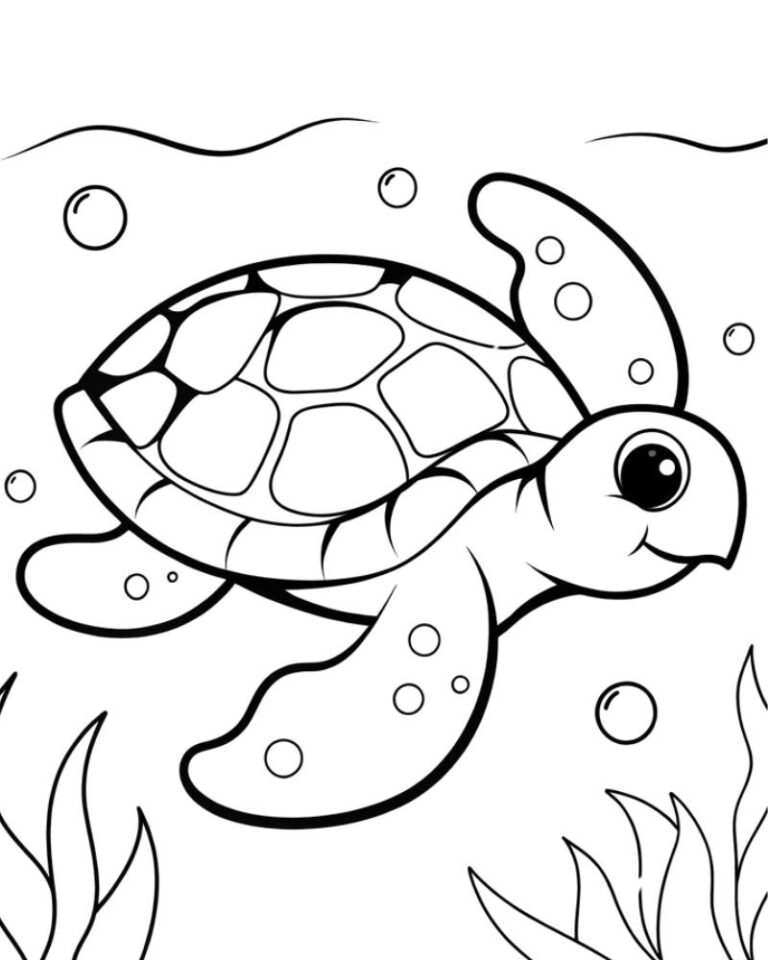 Top 40+ tranh tô màu con rùa đẹp, dễ tô, kích thích sáng tạo